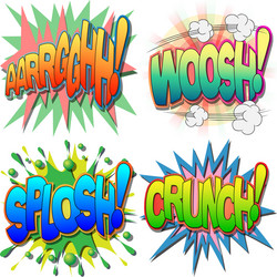 Comic book exclamations Royalty Free Vector Image