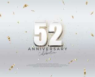 Modern and colorful premium design for 52nd Vector Image