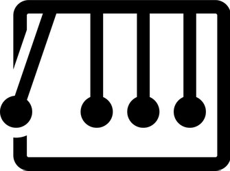 Newton science icon orange color eps Royalty Free Vector