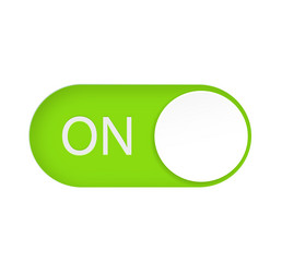 Off slider buttons red and green switch interface Vector Image