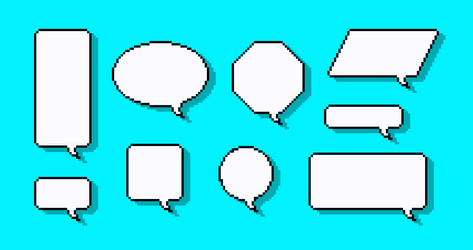 8 Bit Speech Bubble Vector Images (over 300)