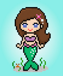 8-bit pixel funny mucus monster Royalty Free Vector Image