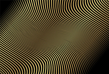 Abstract gold color warped diagonal striped Vector Image