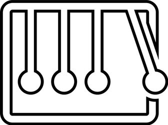 Newton science icon orange color eps Royalty Free Vector