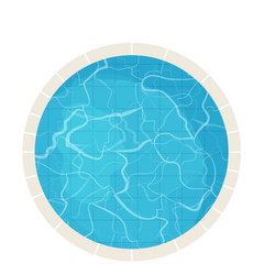 Swimming pool top view in cartoon style isolated Vector Image