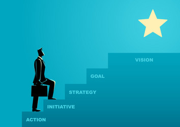 Steps to success Royalty Free Vector Image - VectorStock