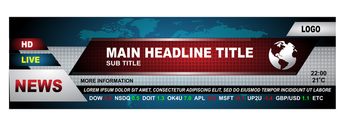 Broadcast Title Vector Images (over 1,300)