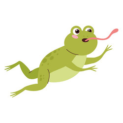 Frog eating fly design Royalty Free Vector Image