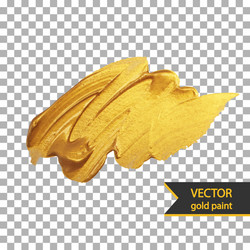 Hand drawing gold brush stroke Royalty Free Vector Image