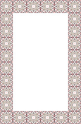 Islamic rectangle frame geometric pattern Vector Image