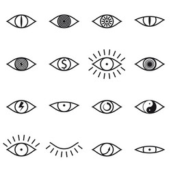 Eye icon set Royalty Free Vector Image - VectorStock