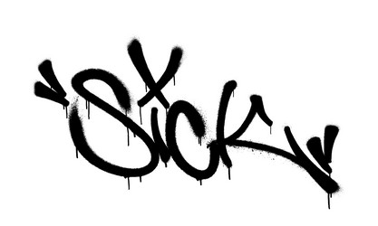 Sprayed 2024 tag gfont graffiti with overspray Vector Image