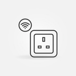 Uk plug and socket icon Royalty Free Vector Image