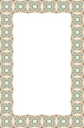 Islamic rectangle frame geometric pattern Vector Image