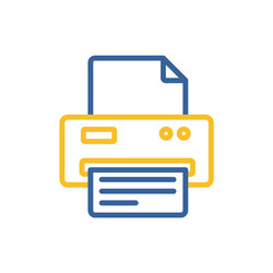 Printer outline icon office sign Royalty Free Vector Image