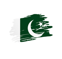 Square flag of pakistan Royalty Free Vector Image