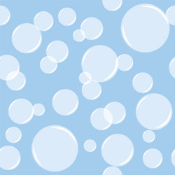Water bubbles seamless background in cartoon style