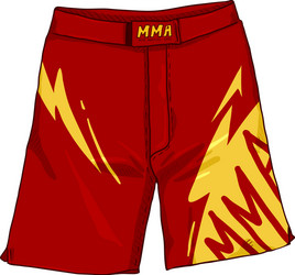 Cartoon Blue Mma Long Shorts Royalty Free Vector Image