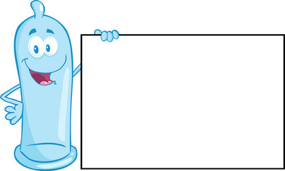 Condom cartoon character Royalty Free Vector Image