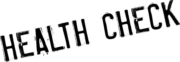 Health check rubber stamp Royalty Free Vector Image