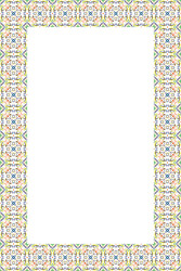 Islamic rectangle frame geometric pattern Vector Image