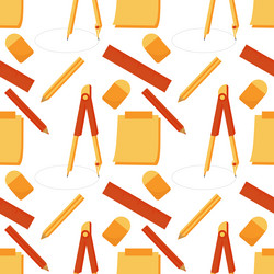 School supplies outline Royalty Free Vector Image