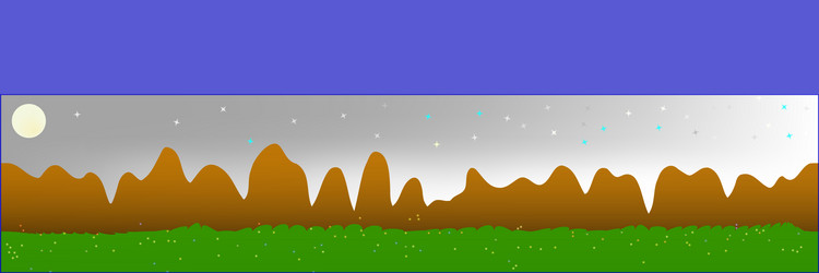 White neutral sky and mountains landscape Vector Image