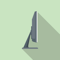 Monitor border icon flat pc desktop Royalty Free Vector