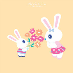 Cute rabbit Royalty Free Vector Image - VectorStock