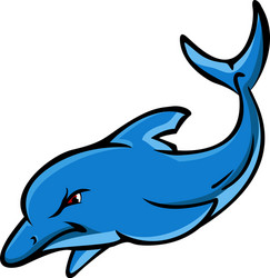 Angry dolphin cartoon Royalty Free Vector Image