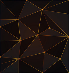 Black and gold abstract low poly background Vector Image