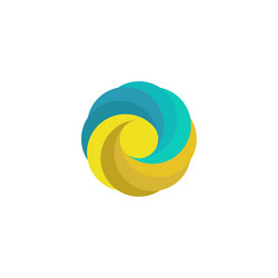 Tourism mockup logo sun sea sand abstract icon Vector Image