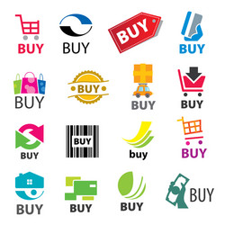 Big set of logos computers Royalty Free Vector Image