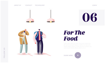 Keep distance concept customers characters Vector Image