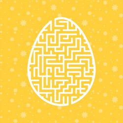 Color labyrinth egg kids worksheets activity page Vector Image