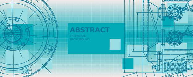 Mechanical engineering drawing abstract Royalty Free Vector