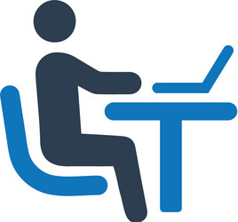 Office workplace icon Royalty Free Vector Image