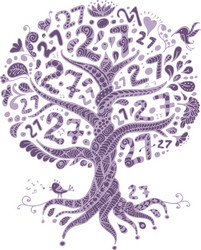 Tree 27 with roots entangle for your design Vector Image