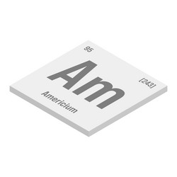Periodic Table of Element Americium Icon Vector Images (57)