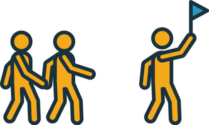 Excursion icon simple element from tourism icons Vector Image