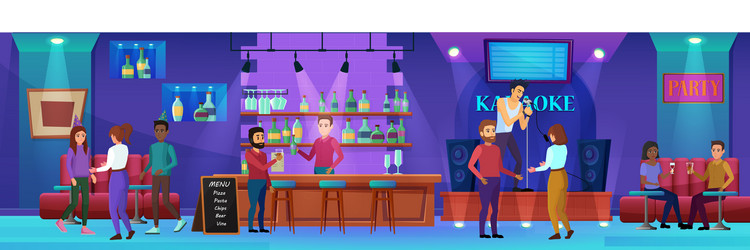 Guy resting in bar Royalty Free Vector Image - VectorStock