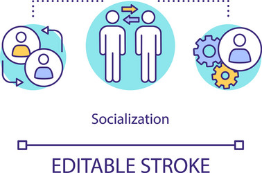 Toddlers social skills concept icon Royalty Free Vector