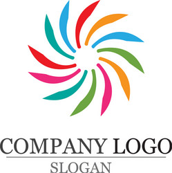 Vortex circle logo and symbols template icons app Vector Image