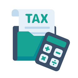 Document file supporting tax calculations Vector Image