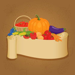 Harvest background Royalty Free Vector Image - VectorStock