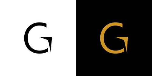 Modern and simple g logo design Royalty Free Vector Image