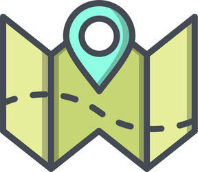 Plan map icon Royalty Free Vector Image - VectorStock