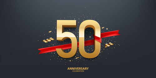 50th anniversary celebration background Royalty Free Vector