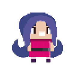Flat 8-bit woman Royalty Free Vector Image - VectorStock