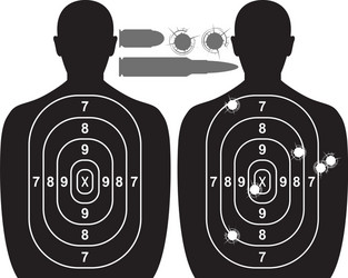 Target with numbers for shooting at a shooting Vector Image